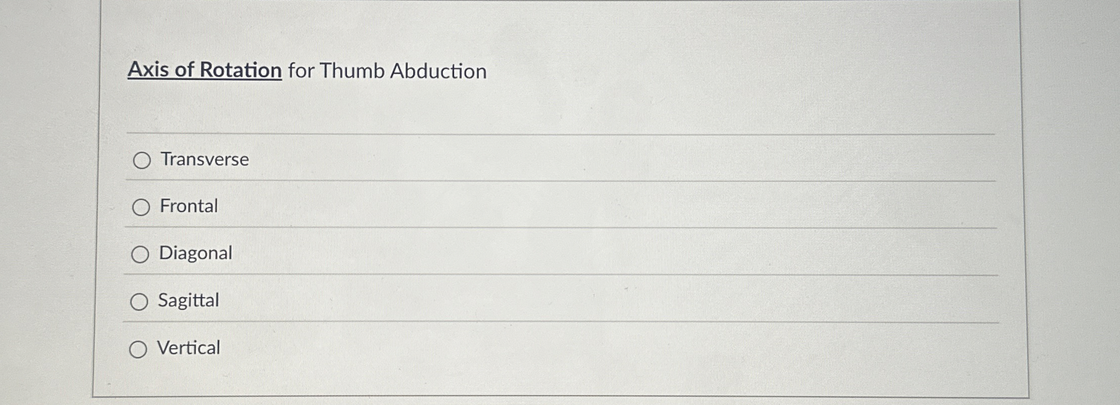 Solved Axis of Rotation for Thumb | Chegg.com