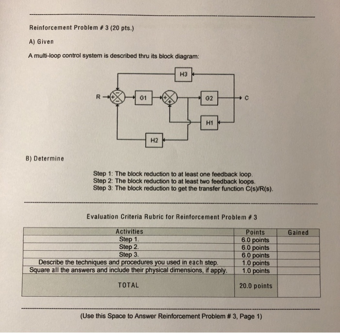 Solved Reinforcement Problem + 3 (20 pts.) A) Given A | Chegg.com