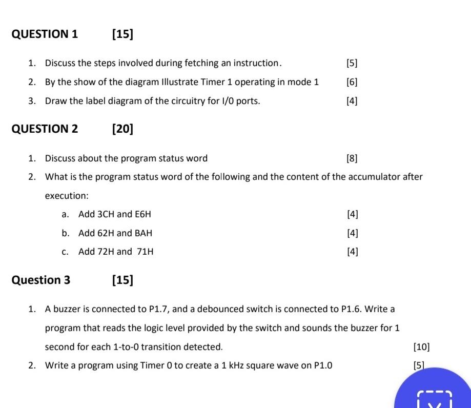 Solved 1. Discuss the steps involved during fetching an | Chegg.com