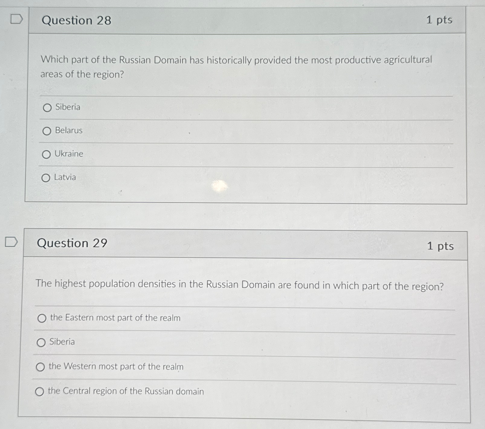 Solved Question 28\\n1 pts\\nWhich part of the Russian | Chegg.com