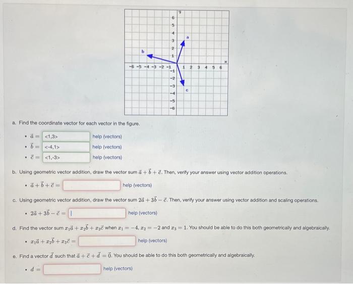 Solved a. Find the coordinate vector for each vector in the | Chegg.com