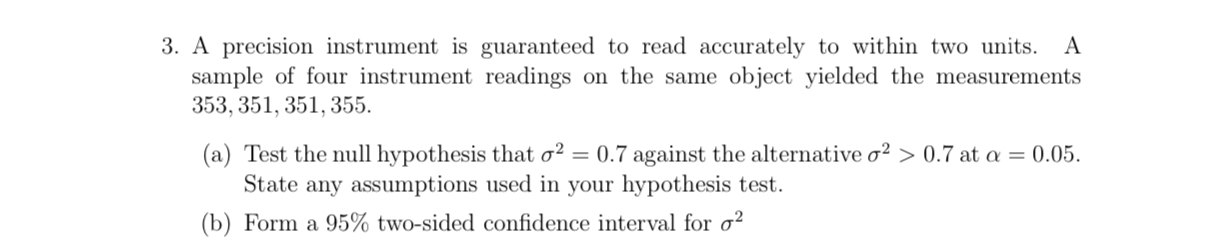Solved A precision instrument is guaranteed to read | Chegg.com