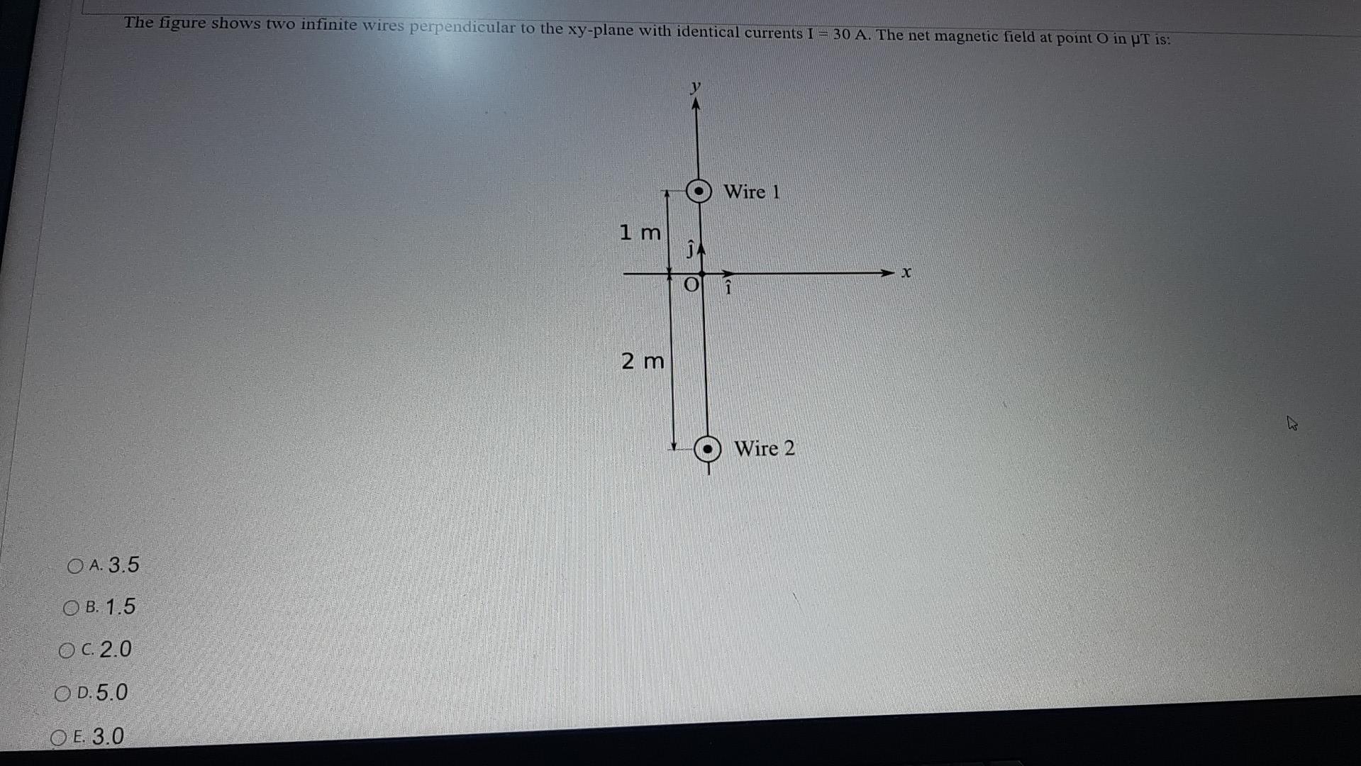 Solved The figure shows two infinite wires perpendicular to | Chegg.com