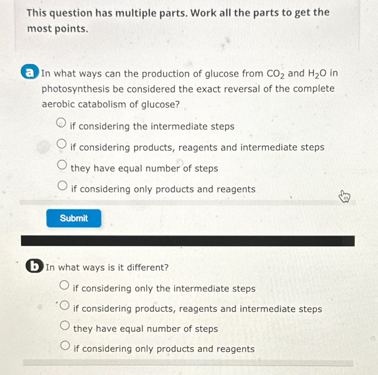 Solved This question has multiple parts. Work all the parts | Chegg.com