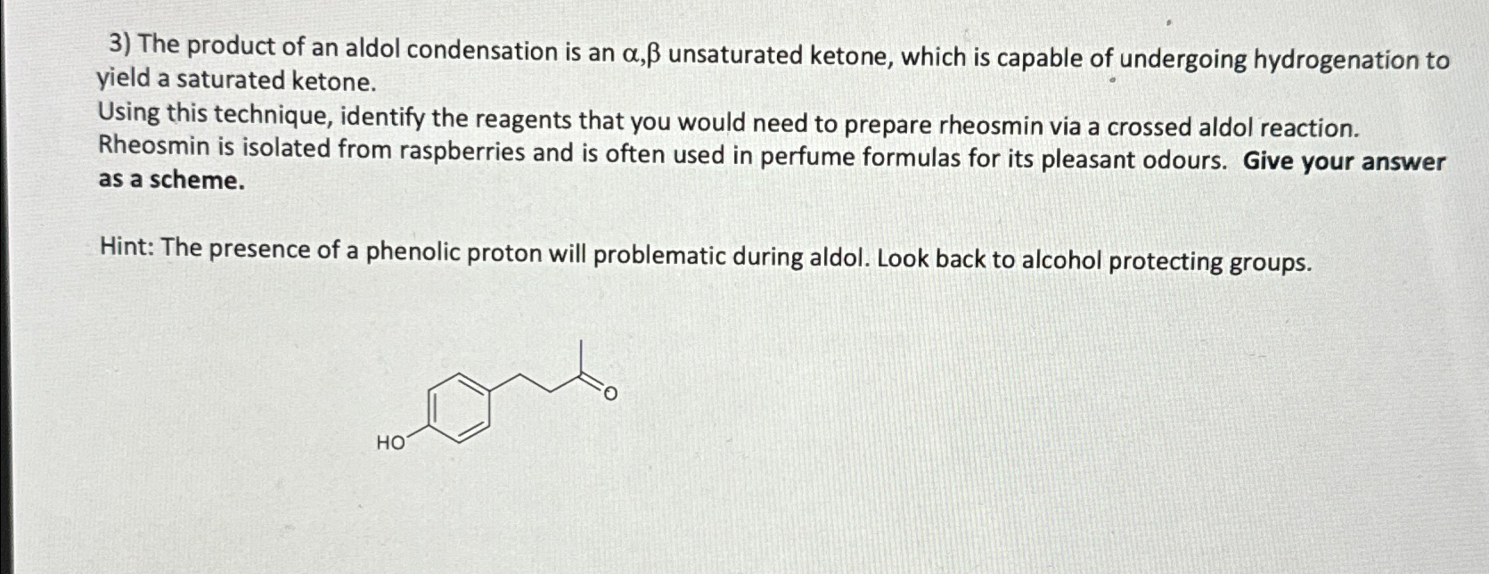 Solved The product of an aldol condensation is an α,β | Chegg.com