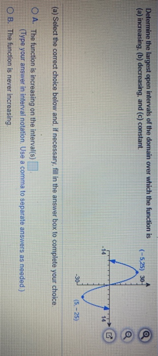 Solved Determine the largest open intervals of the domain | Chegg.com
