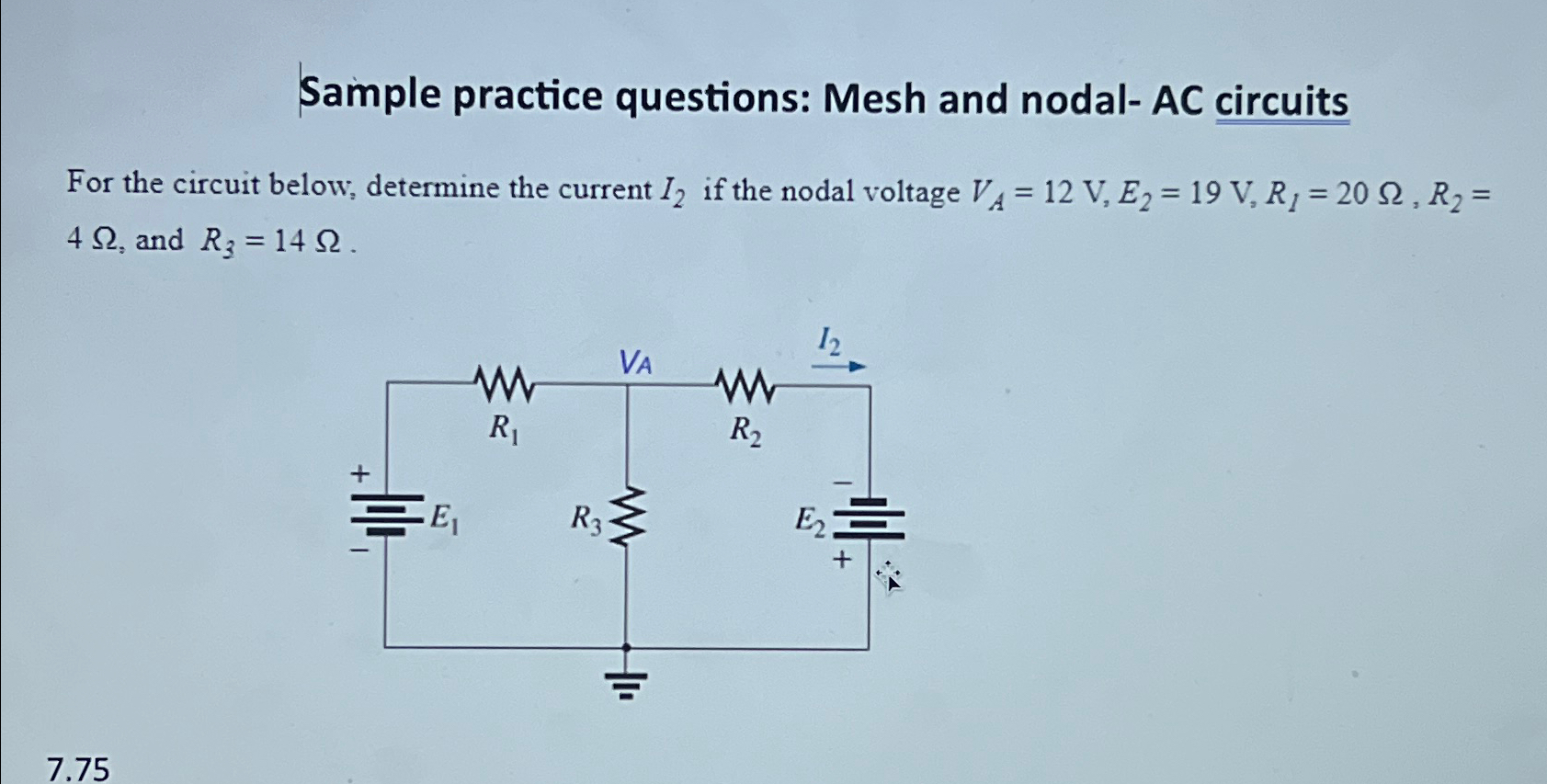 Solved Sample practice questions: Mesh and nodal- ﻿AC | Chegg.com