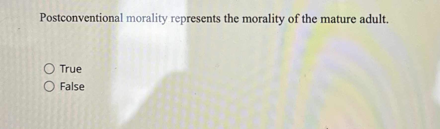 Solved Postconventional morality represents the morality of | Chegg.com