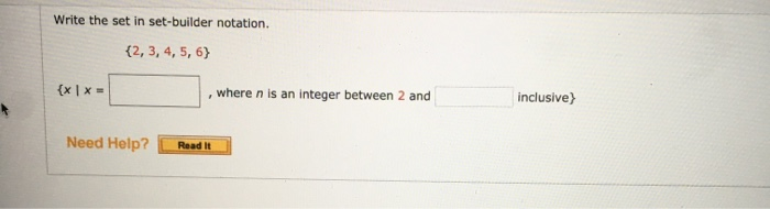 Solved Write the set in set-builder notation. {2, 3, 4, 5, | Chegg.com