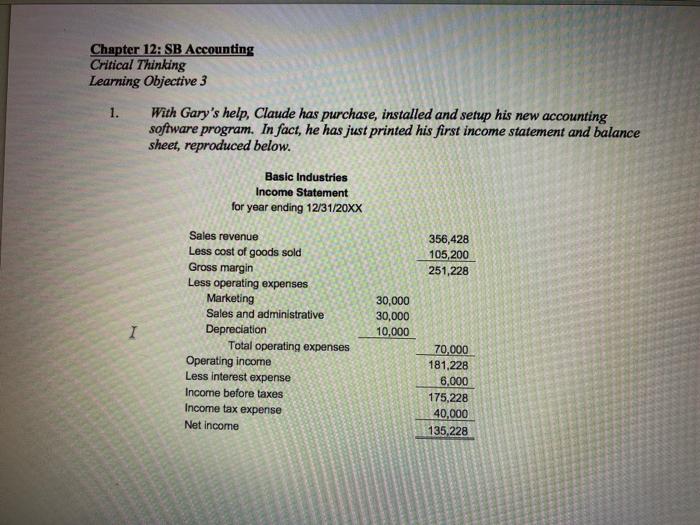 Solved Chapter 12: SB Accounting Critical Thinking Learning | Chegg.com