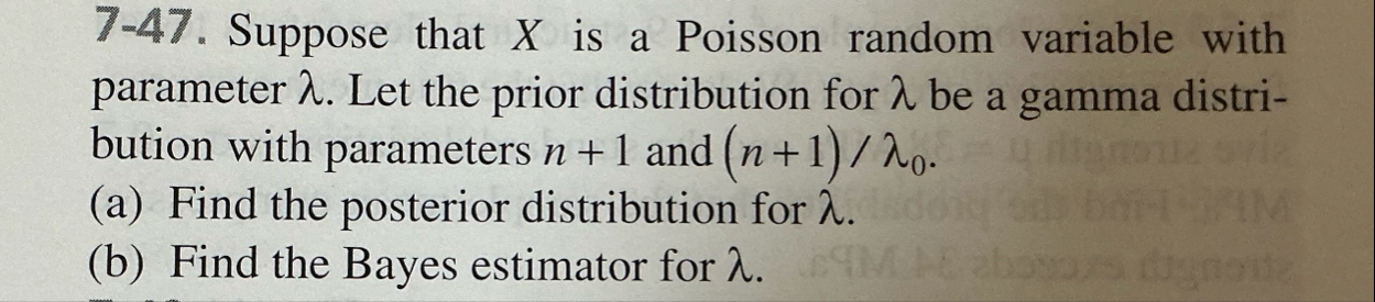 Solved 7-47. ﻿Suppose that x ﻿is a Poisson random variable | Chegg.com