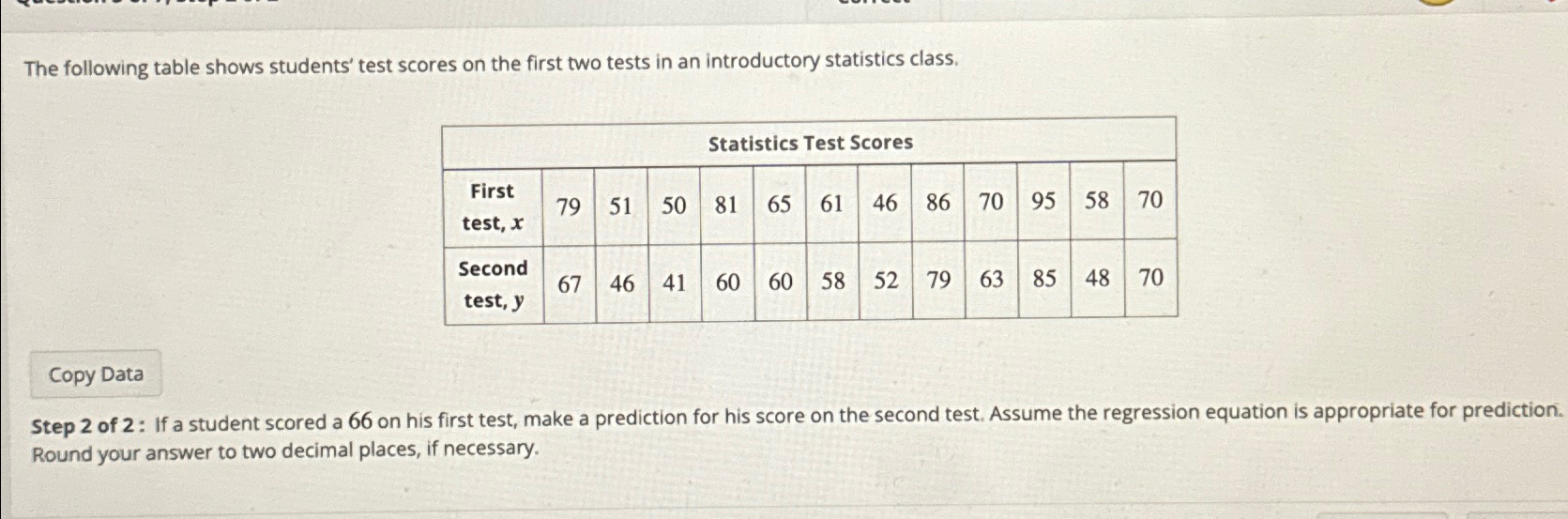 Solved The following table shows students' test scores on | Chegg.com Solved The following table shows students' test scores on | Chegg.com