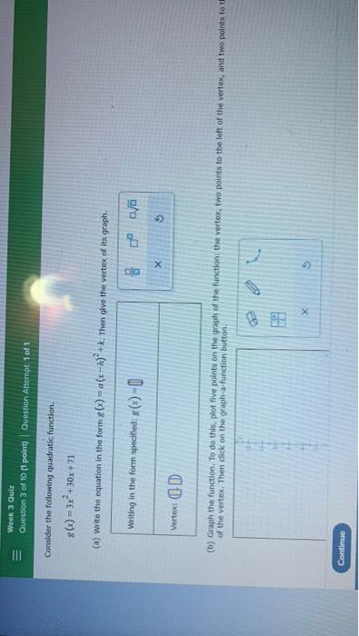 Solved Consider the following quadratic function. | Chegg.com