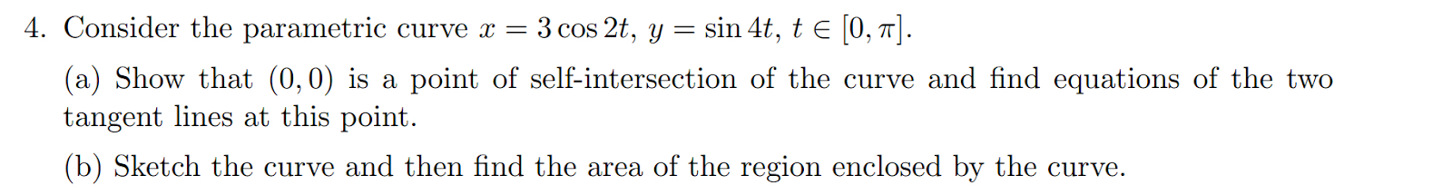 Solved Consider the parametric curve | Chegg.com