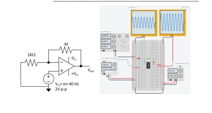 Solved 2. (5 points) Experiment 2: Non-Inverting Op Amp with | Chegg.com