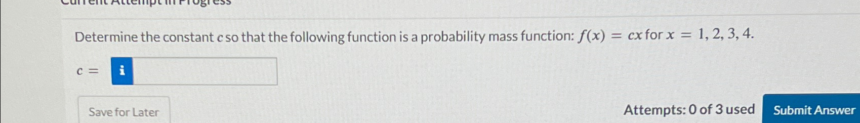 Solved Determine the constant c ﻿so that the following | Chegg.com