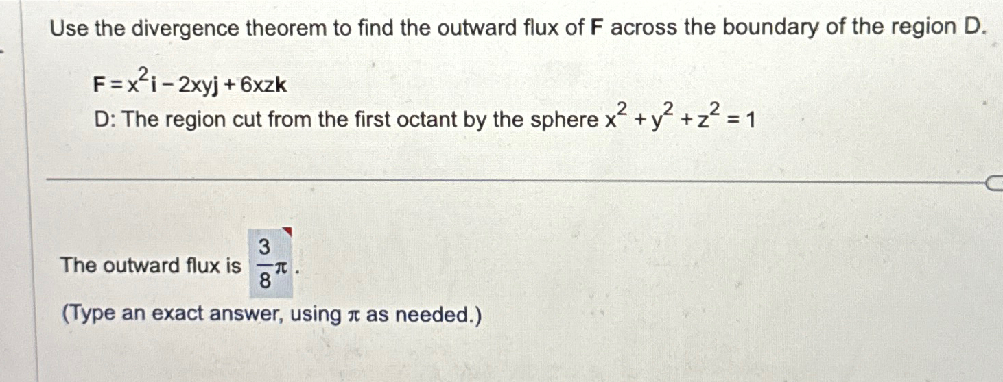 Solved Use the divergence theorem to find the outward flux | Chegg.com