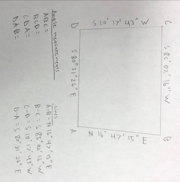 Solved calculate angles and show work | Chegg.com