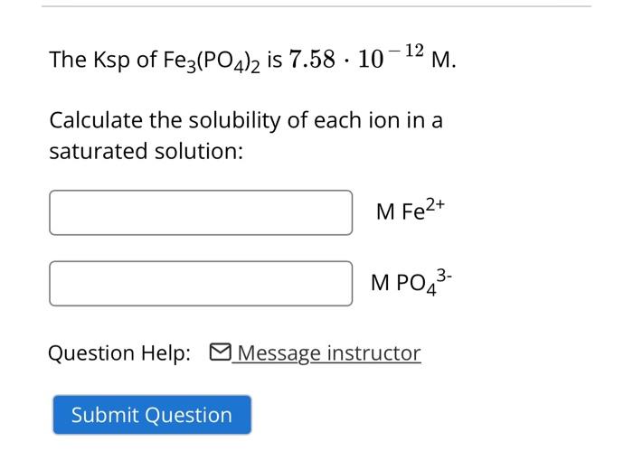 Solved The Ksp of PbCl2 is 5.13⋅10−8M. Calculate the | Chegg.com