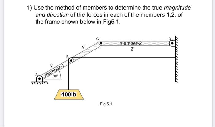 Solved 1) Use the method of members to determine the true | Chegg.com