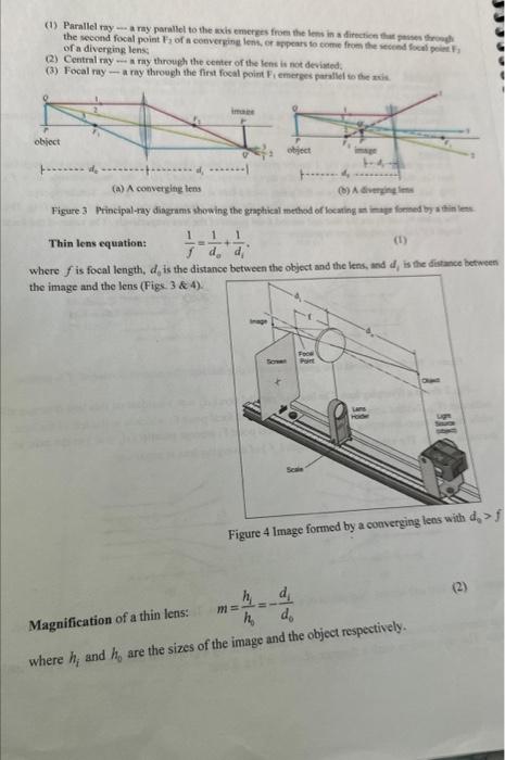 (1) Parallel ray … a ray parallel to the axis emerges | Chegg.com