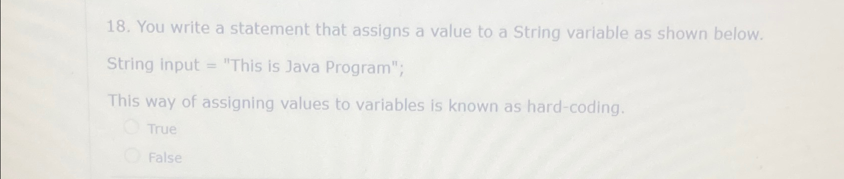 Solved You write a statement that assigns a value to a | Chegg.com
