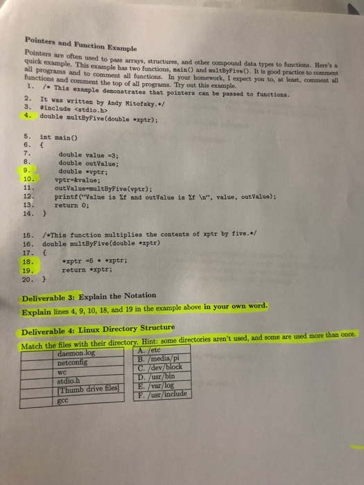 Solved Pointers and Function Example Pointers are ofte ens | Chegg.com