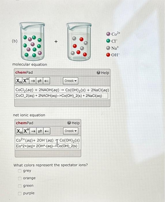 Solved Write the balanced molecular and net ionic equation | Chegg.com