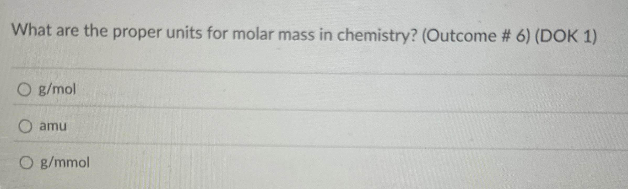 Solved What are the proper units for molar mass in | Chegg.com