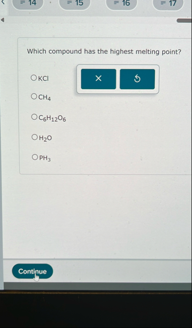 Solved Which compound has the highest melting point?KCl | Chegg.com