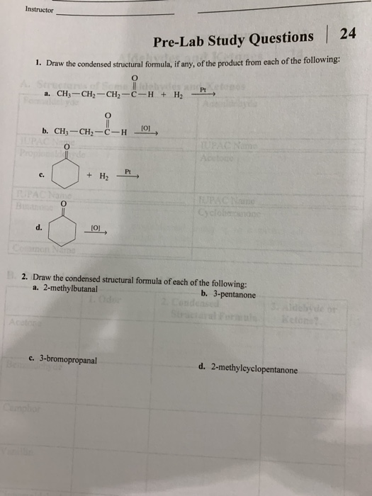 Solved Instructor Pre-Lab Study Questions 24 1. Draw the | Chegg.com Solved Instructor Pre-Lab Study Questions 24 1. Draw the | Chegg.com