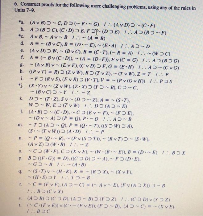 Solved understanding Symbolic logic Question 6, problem d., | Chegg.com