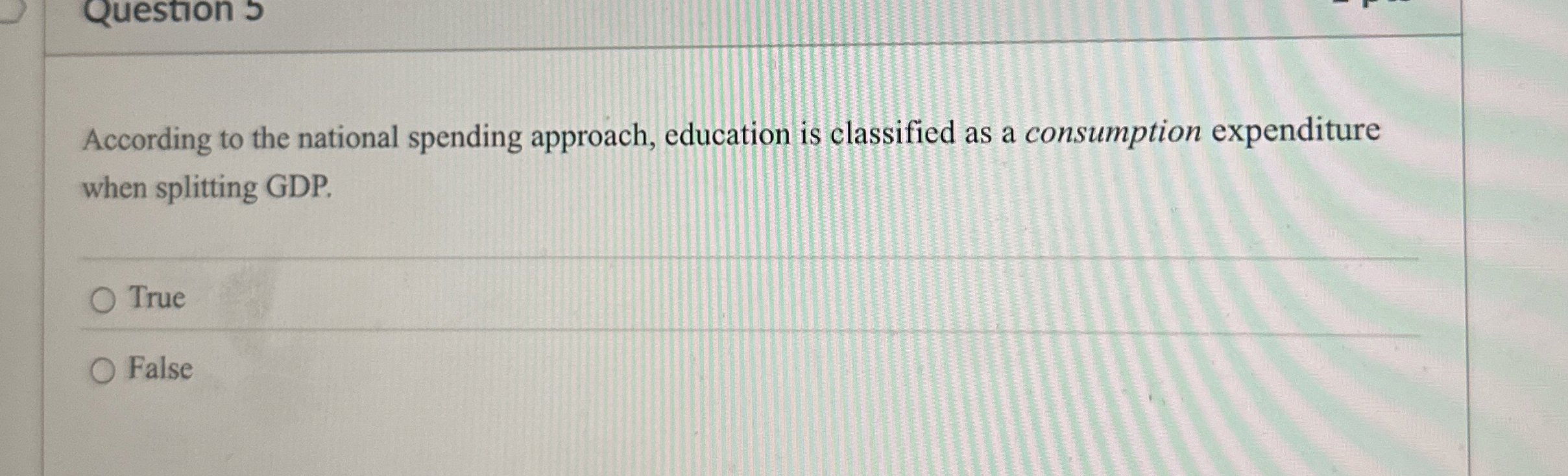 Solved Question 5According to the national spending | Chegg.com