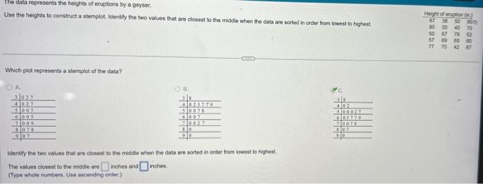 Solved Please Help me identify the two values that are | Chegg.com