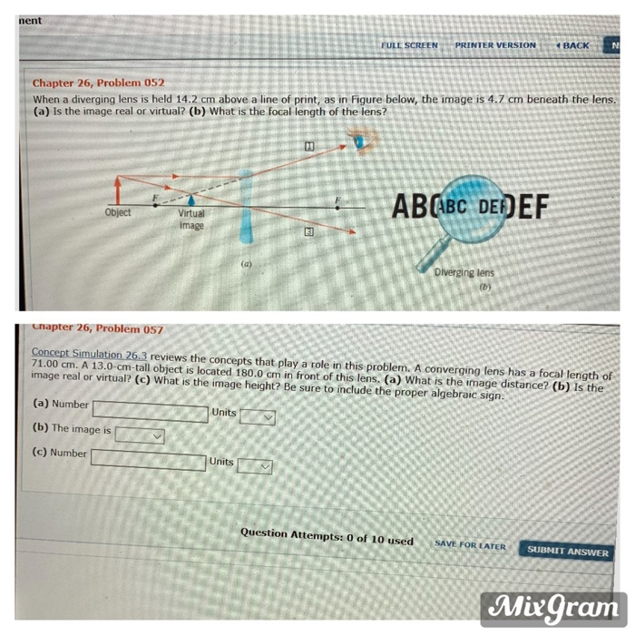 Solved nent 4BACK PRINTER VERSION FULL SCREEN Chapter 26, | Chegg.com