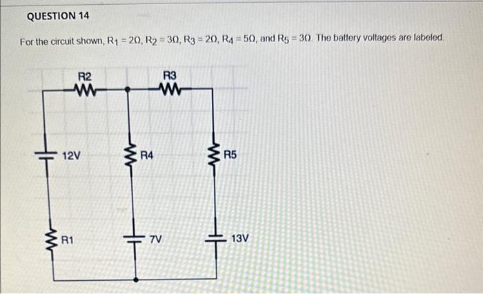 Solved For the circuit shown, R1=20,R2=3Ω,R3=20,R4=50, and | Chegg.com