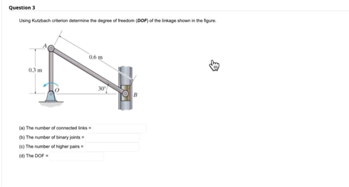 Solved Question 3 Using Kutzbach criterion determine the | Chegg.com Solved Question 3 Using Kutzbach criterion determine the | Chegg.com