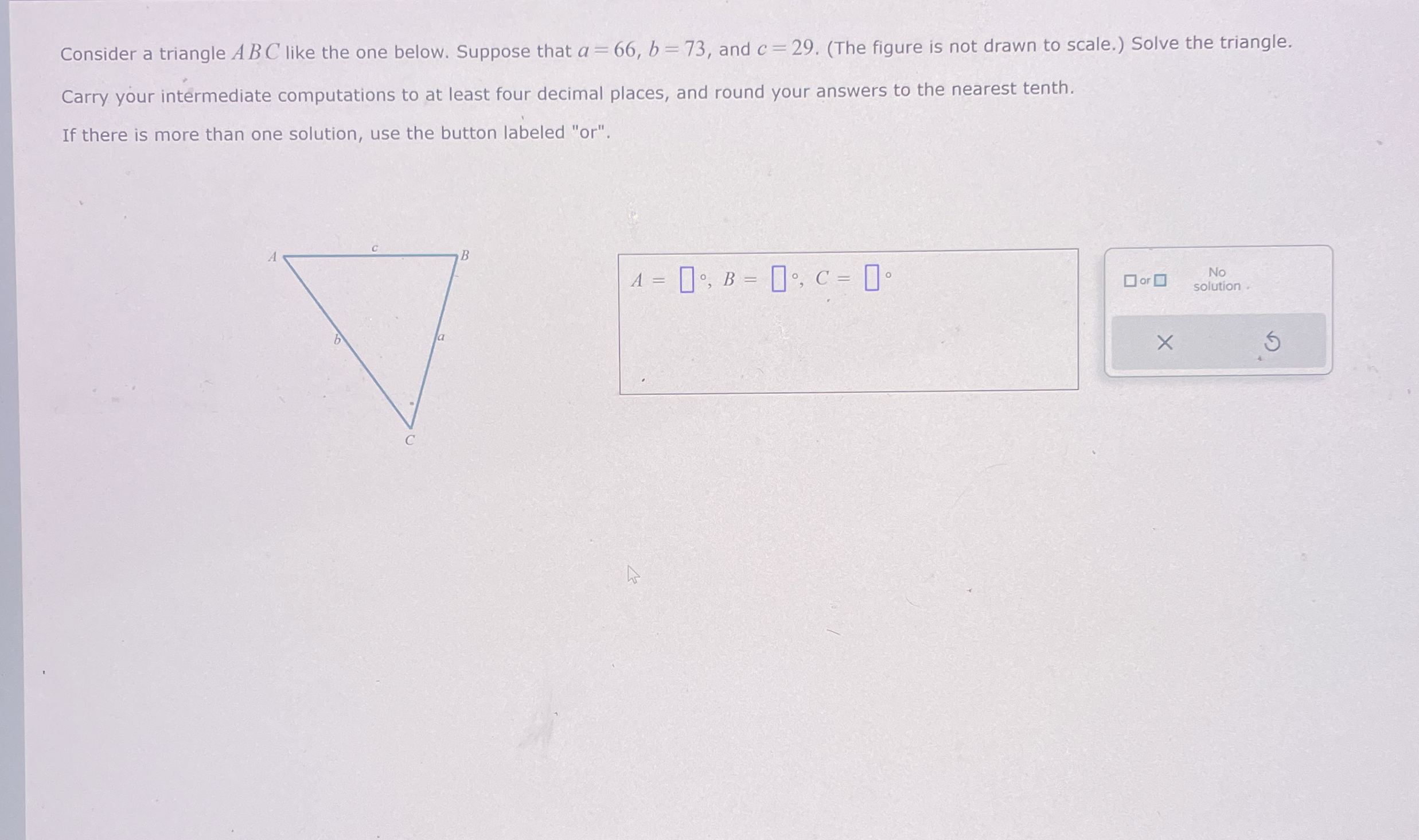 Solved Consider a triangle ABC like the one below. Suppose | Chegg.com