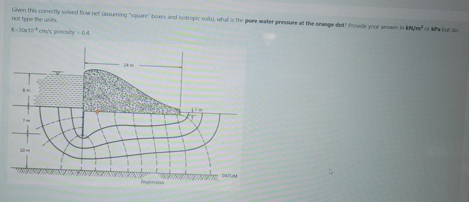 Given this correctly solved flow net (assuming | Chegg.com