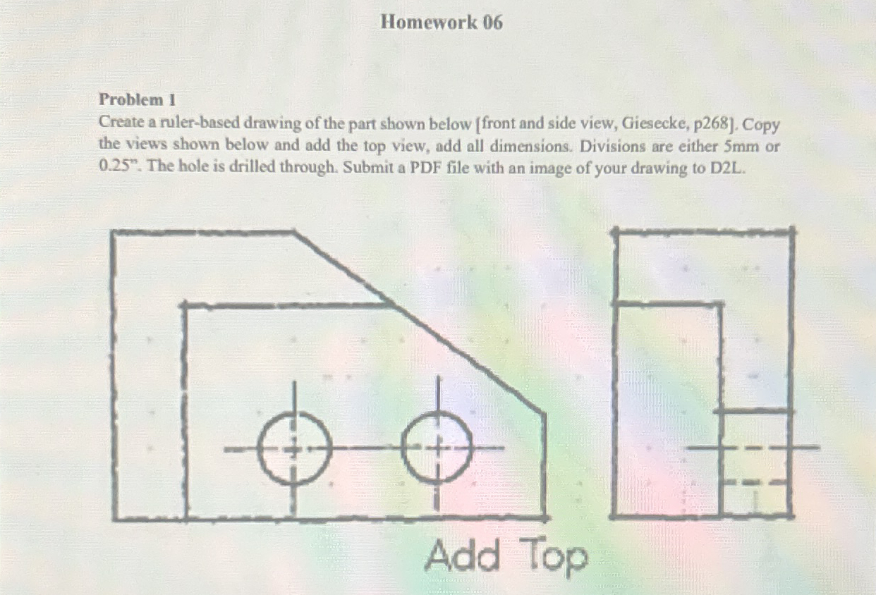 Solved Homework 06Problem 1Create a ruler-based drawing of | Chegg.com