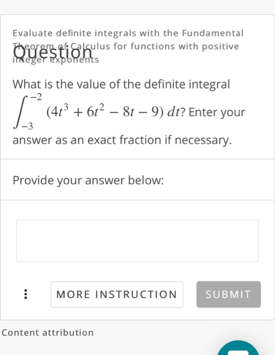 Solved What is the value of the definite integral | Chegg.com