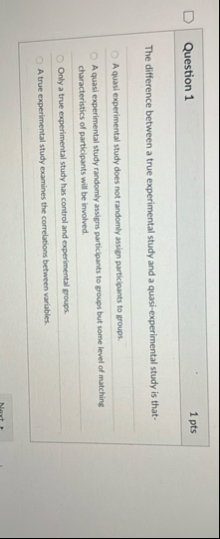 Solved Question 11 ﻿ptsThe difference between a true | Chegg.com