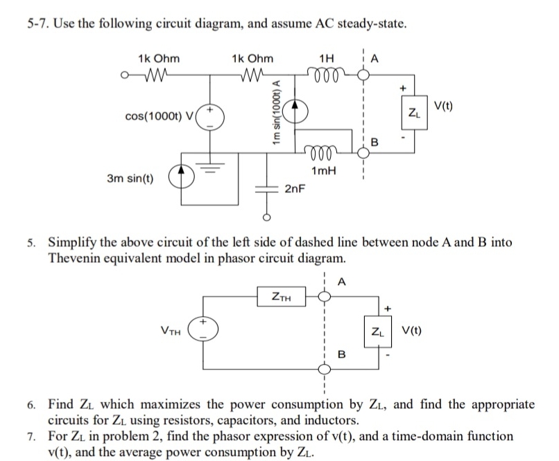 Solved 5-7. ﻿Use the following circuit diagram, and assume | Chegg.com