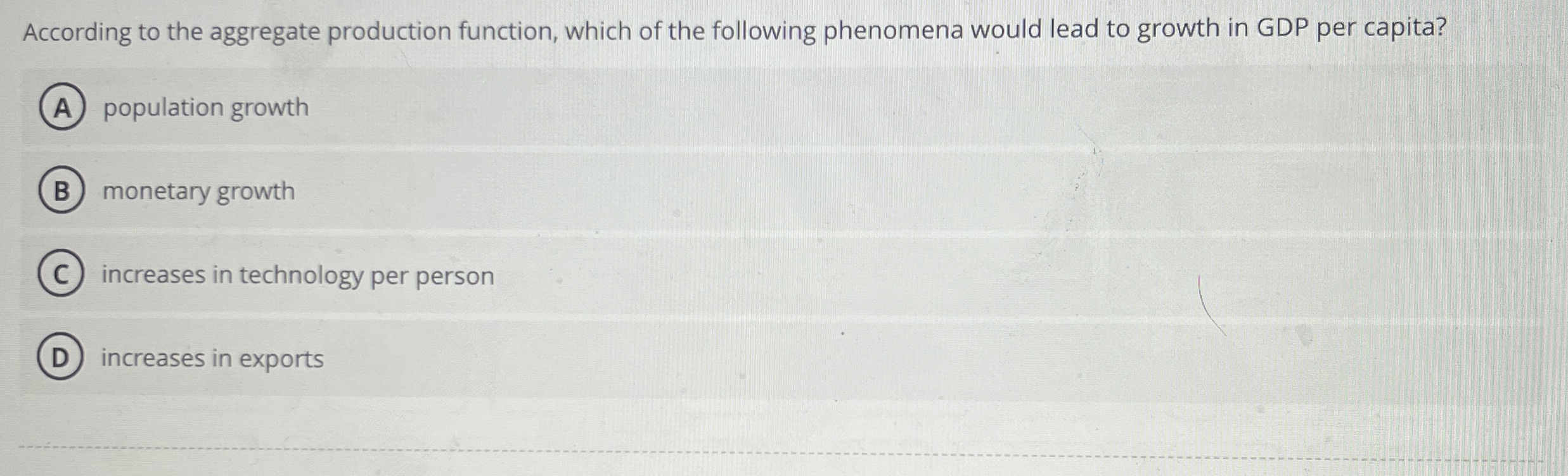 Solved According to the aggregate production function, which | Chegg.com
