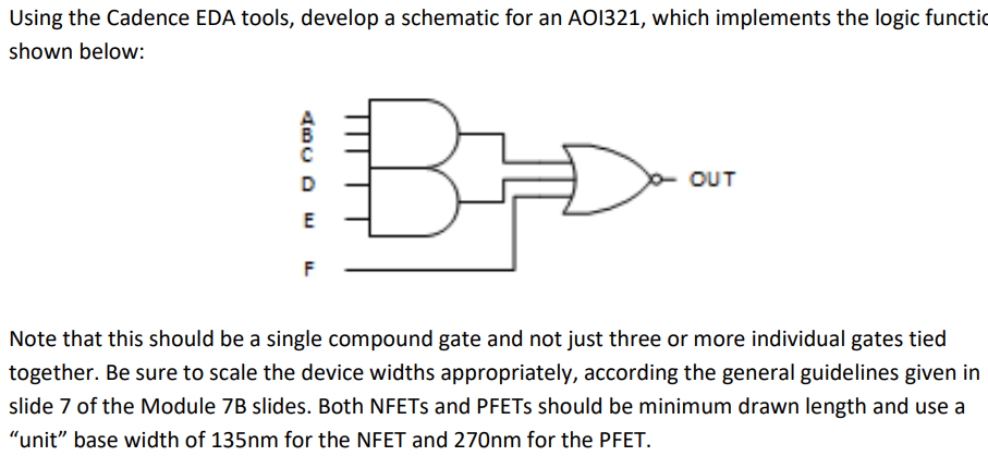 Solved Using the Cadence EDA tools, develop a schematic for | Chegg.com