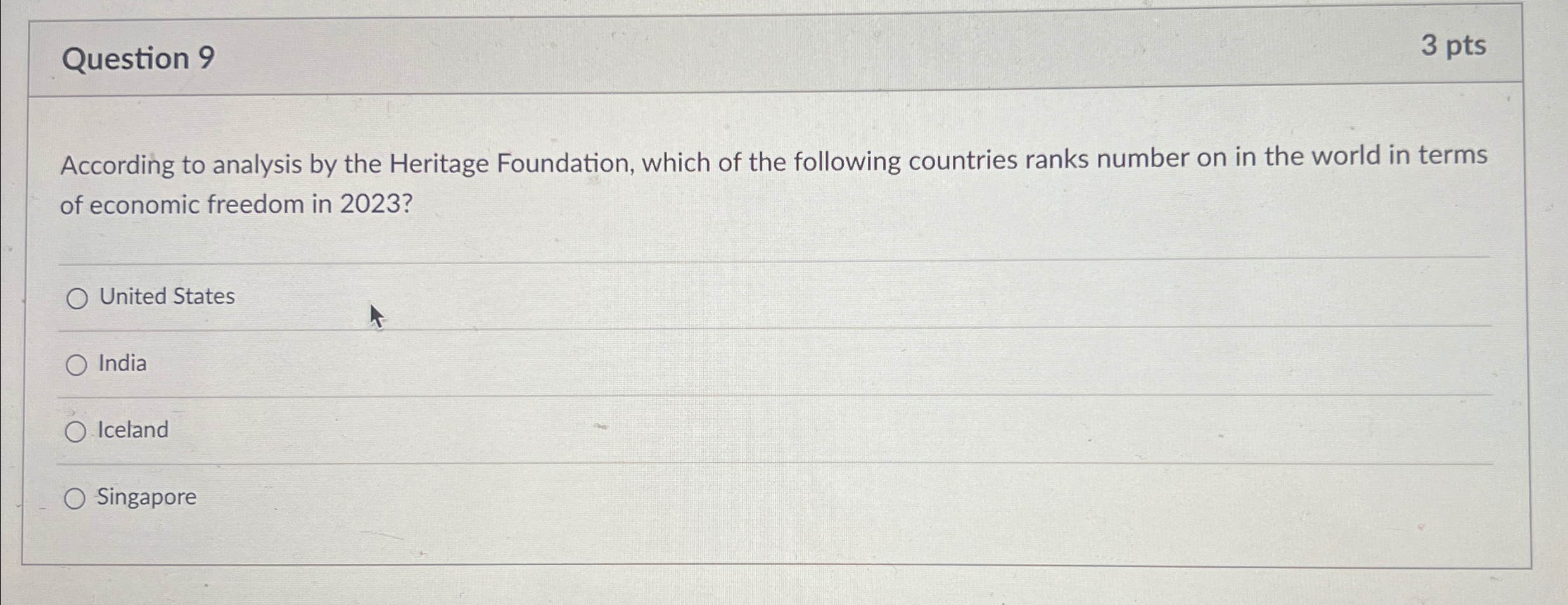 Solved Question 93 ﻿ptsAccording to analysis by the Heritage | Chegg.com