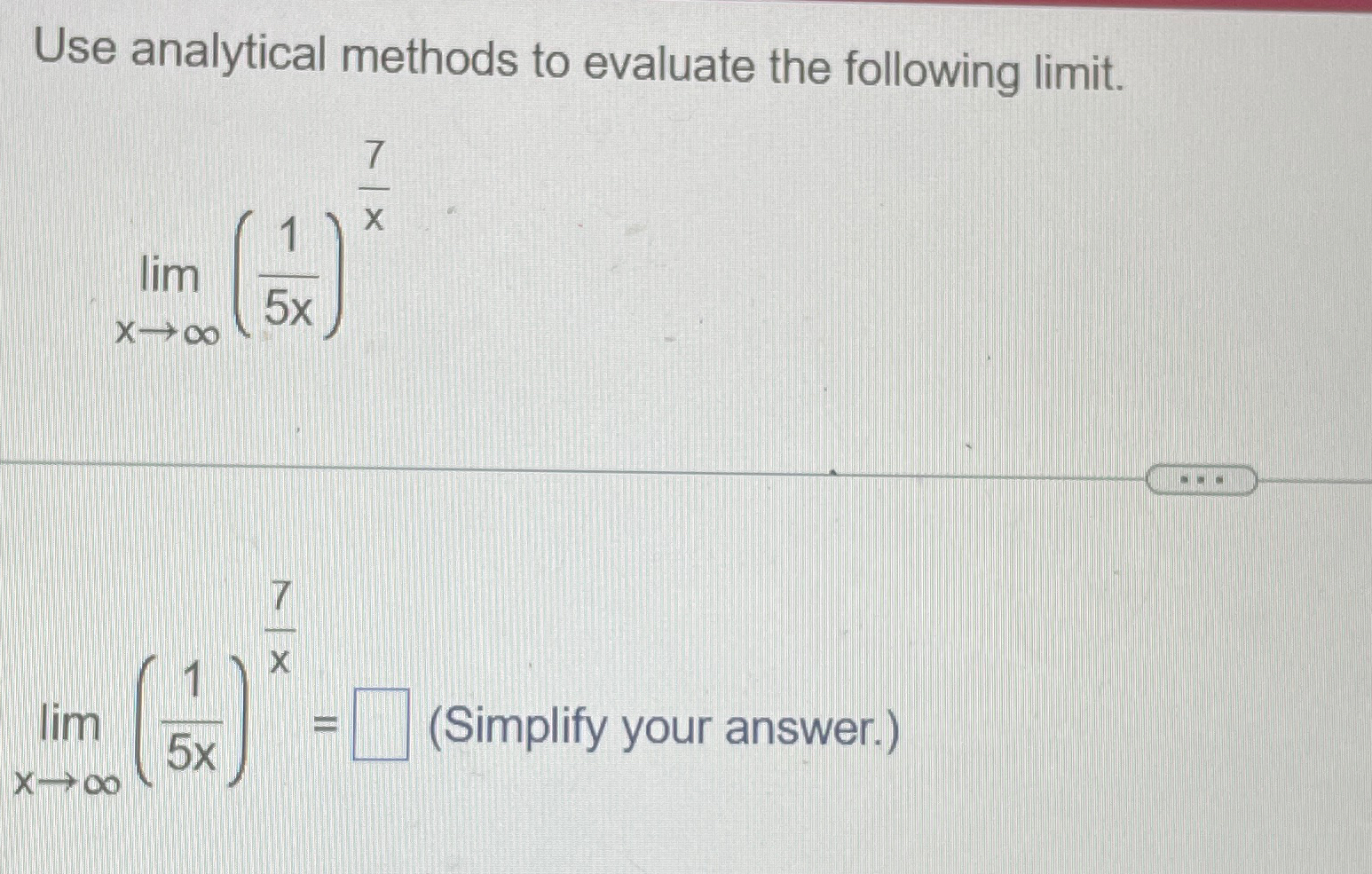 Solved Use analytical methods to evaluate the following | Chegg.com