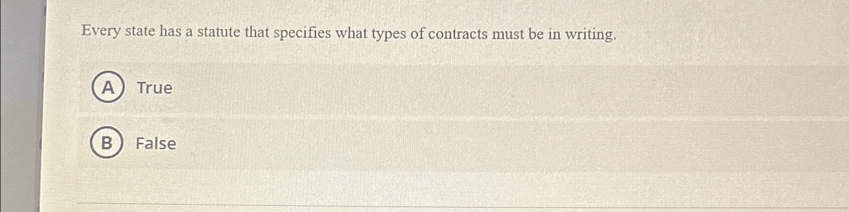 Solved Every state has a statute that specifies what types | Chegg.com