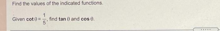 Solved Find the values of the indicated functions. 1 Given | Chegg.com