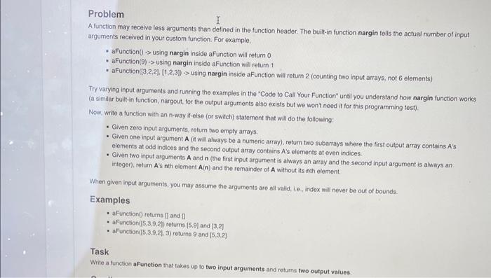 Solved Problem A function may receive less arguments than | Chegg.com
